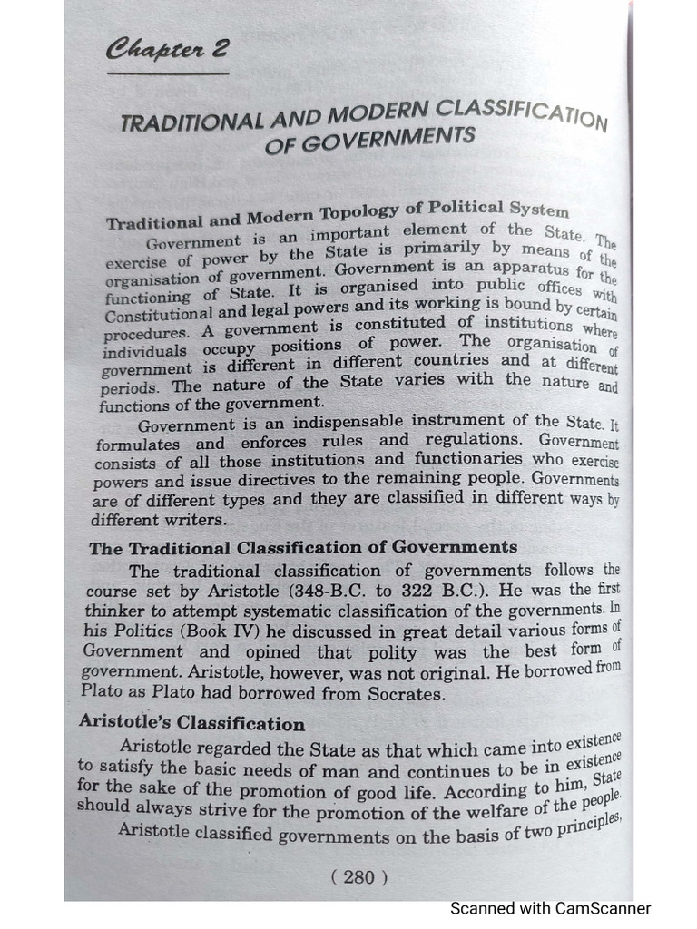 Aristotle's Classification of State (Government) 26th June 2023 | PDF