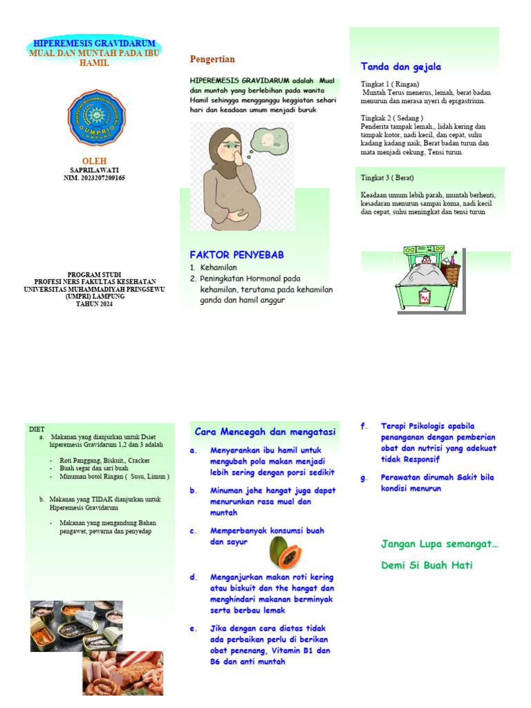 Leaflet Hiperemesis Gravidarum | PDF