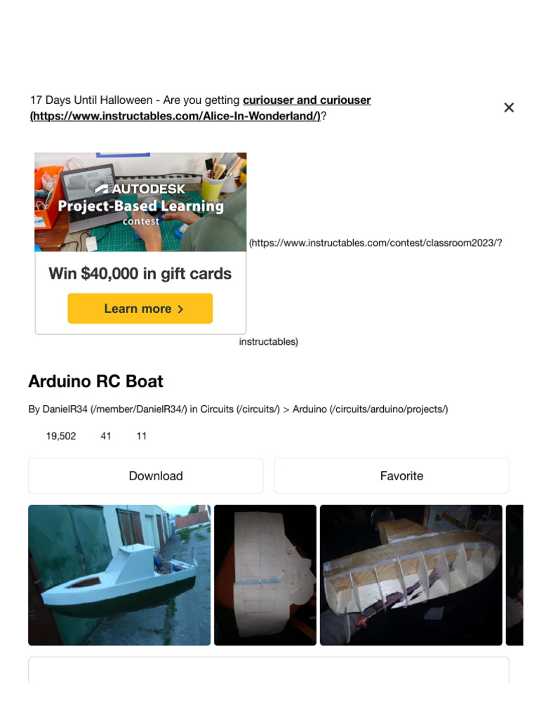 Arduino RC Boat: 8 Steps - Instructables | PDF | Electricity ... Arduino RC Boat: 8 Steps - Instructables | PDF | Electricity ...