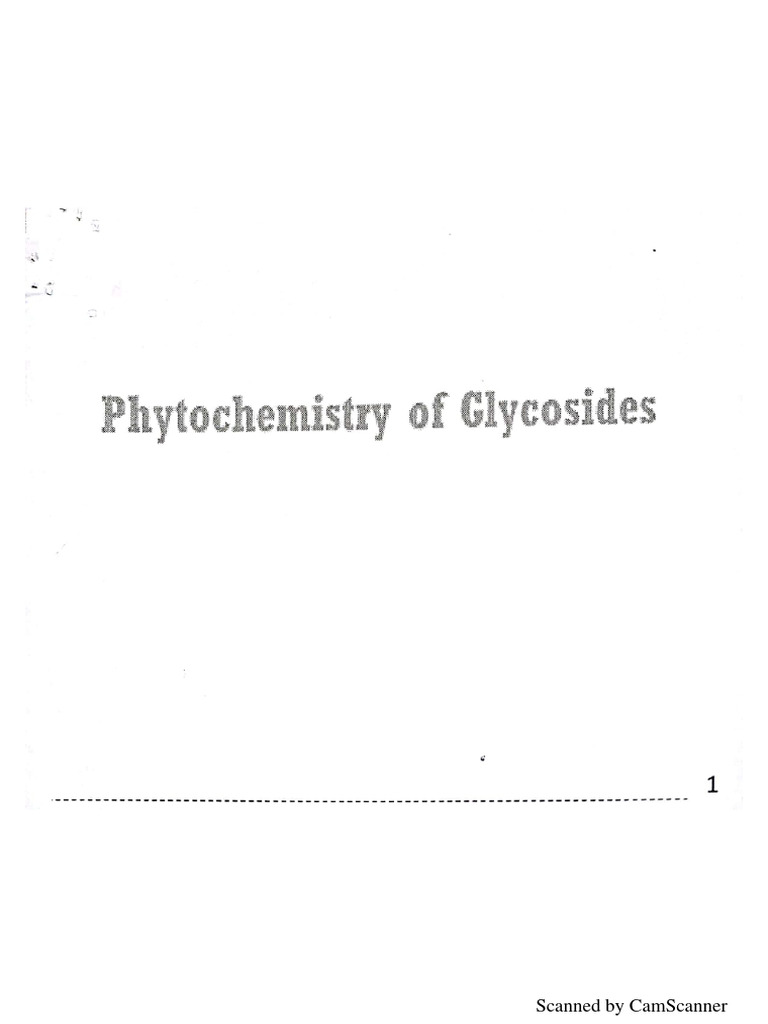 PCG 302 Glycosides | PDF