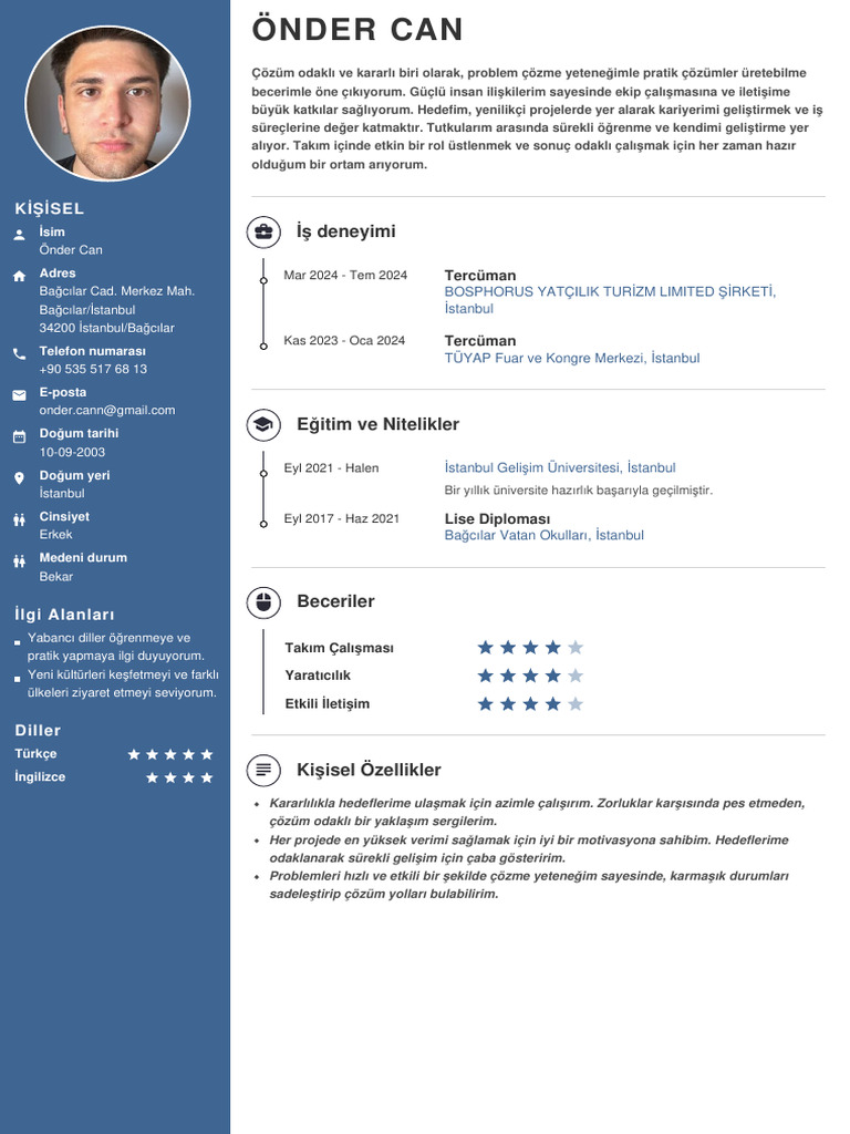 Cv önder Can 1 4 Pdf