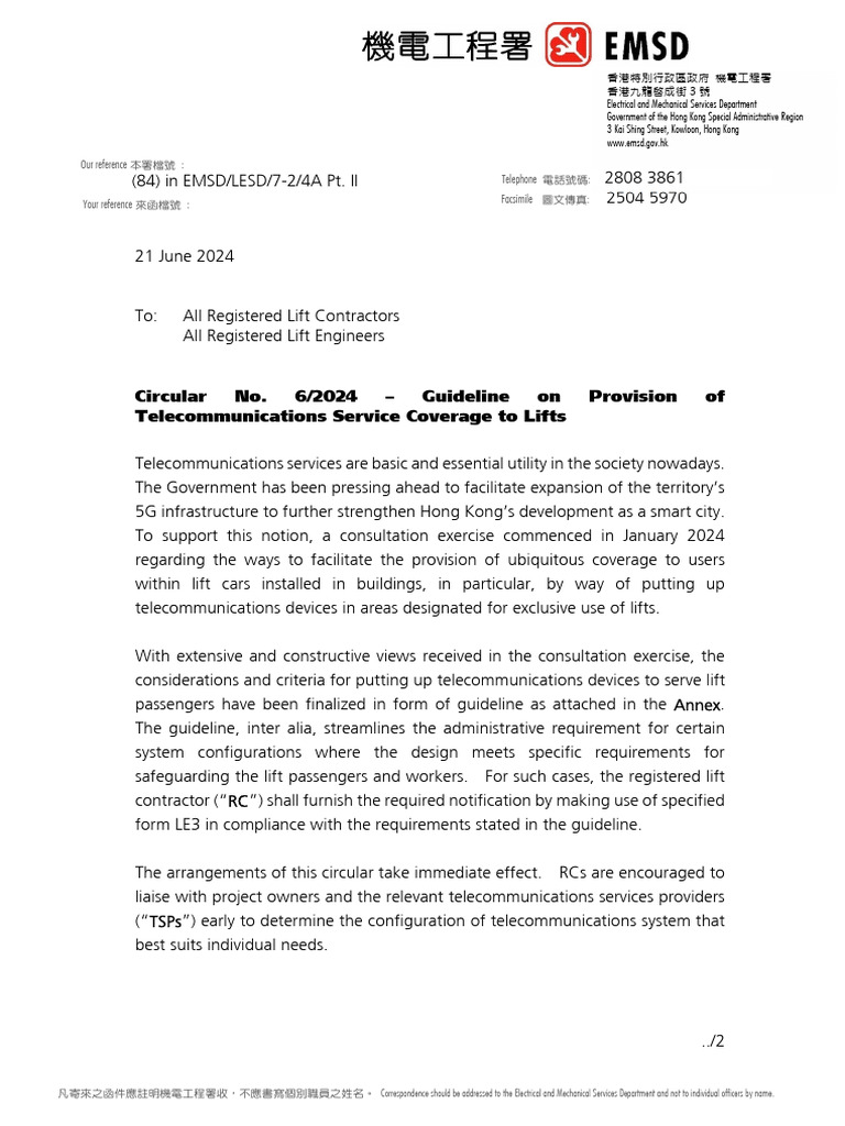 Circular No. 6 - 2024 Guideline On Provision of Telecommunications ...