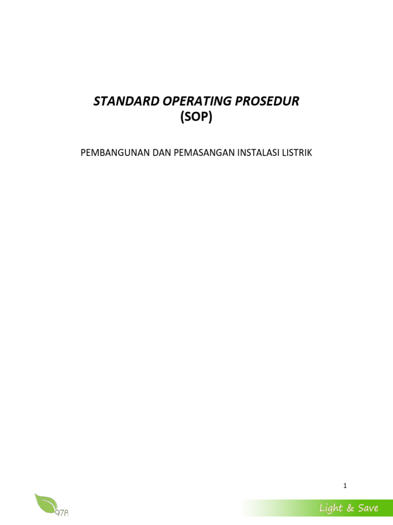 SOP IPTL TR - Pembangunan Dan Pemasangan | PDF