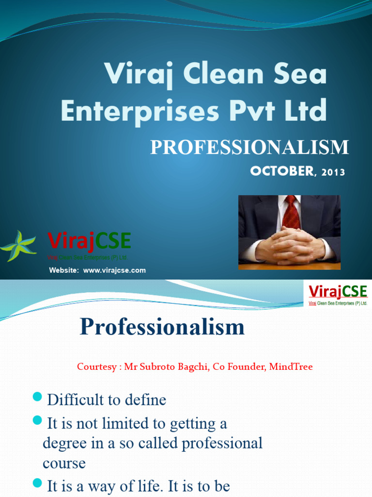 Understanding Professionalism In Business Pdf Mind Psychology