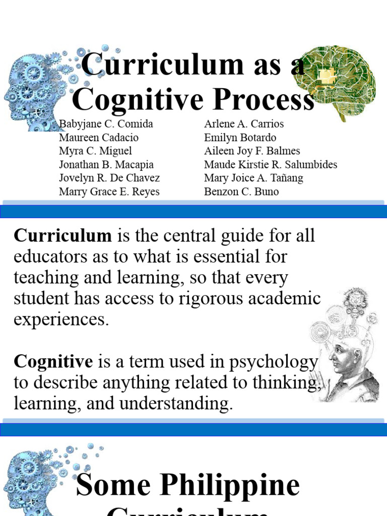 Cognitive Approaches to Curriculum | PDF