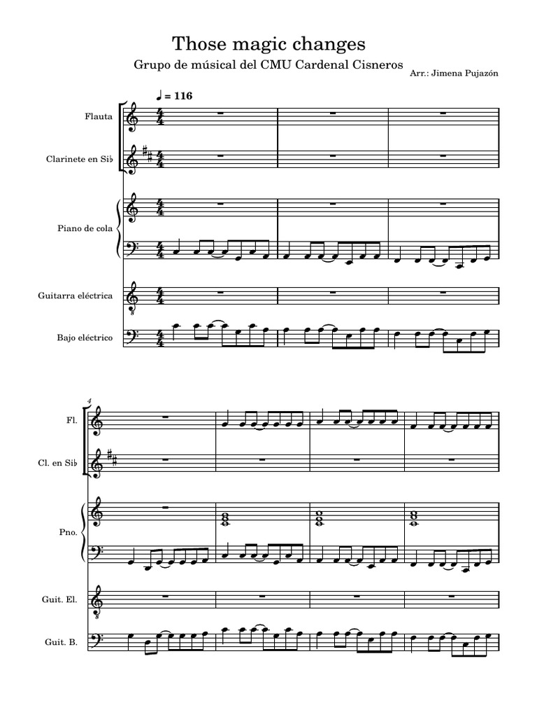 Those Magic Changes-Partitura - y - Partes | PDF