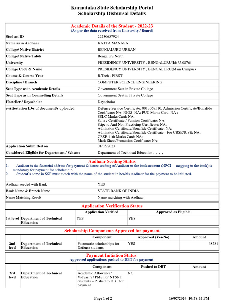 Student Status | PDF