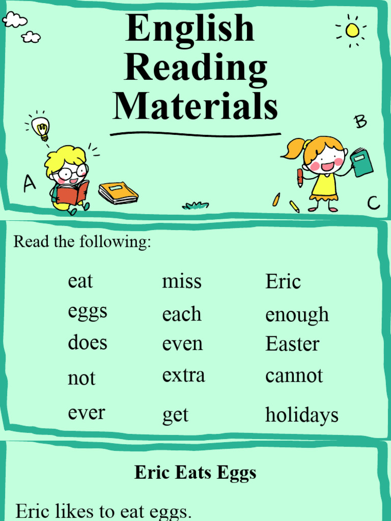 Beginner English Reading Materials | PDF | Language Arts & Discipline