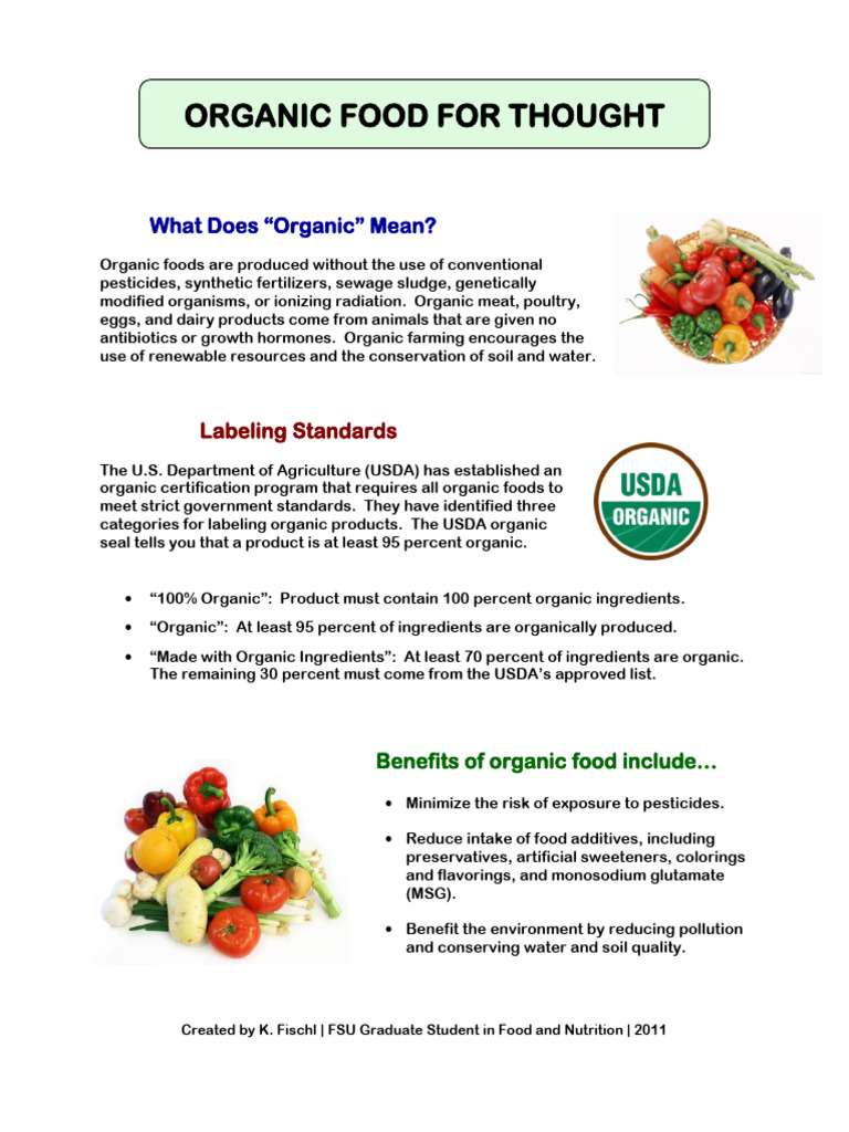 Pedi Organic For Thought | PDF | Organic Foods | Foods
