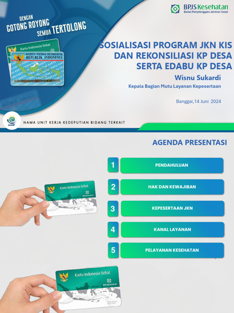 Sosialisasi Program JKN KIS dan KP Desa | PDF