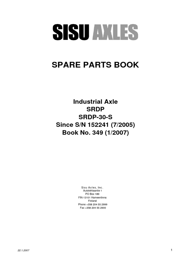 Sisu Axles Spare Parts Catalog | PDF | Axle | Transportation Engineering