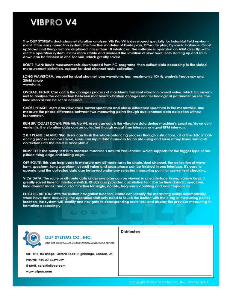 Vibpro V4 | PDF
