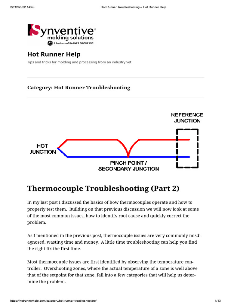 Hot Runner Troubleshooting - Hot Runner Help | PDF | Thermocouple ...