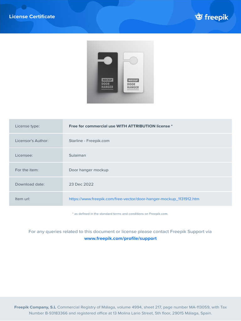License Door Hanger Mockup 1131912 | PDF | License | World Wide Web