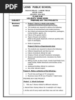 Business Studies Class Xi - Project | PDF