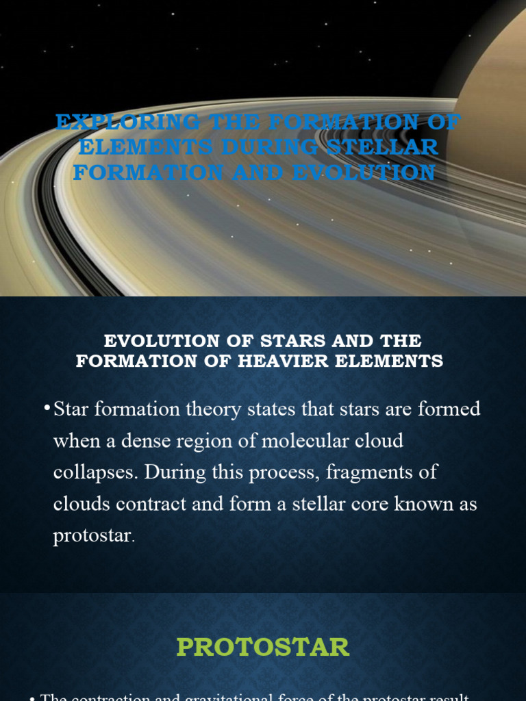 Exploring The Formation of Elements During Stellar Formation | PDF ...
