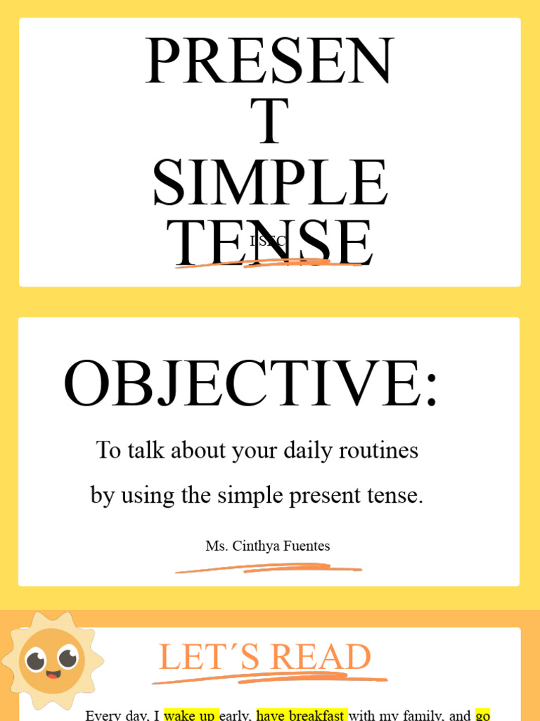 Present Simple Tense English | PDF | Syntax | Language Families