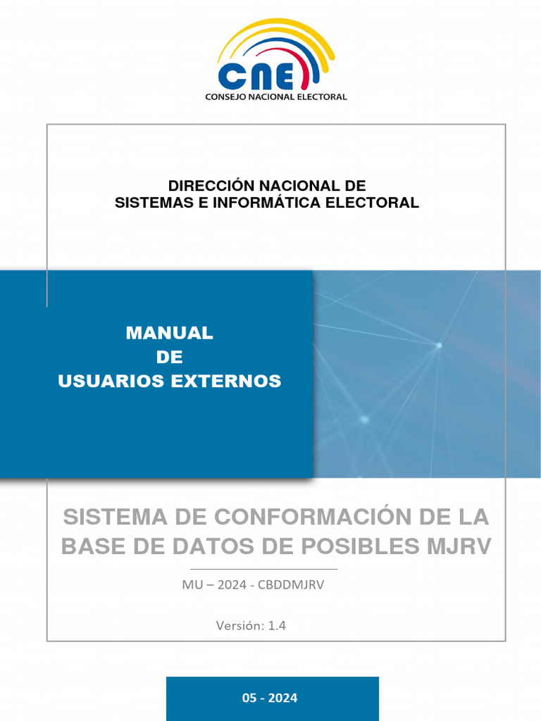 FO-08 (PE-TI-SU-02) Manual de Usuario ConformaciขnBDD - MJRV | PDF ...