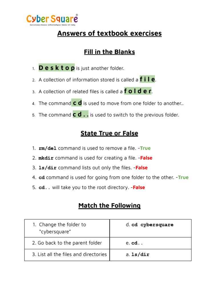 Textbook Exercise-G4 - M1 | PDF | Directory (Computing) | Computer File