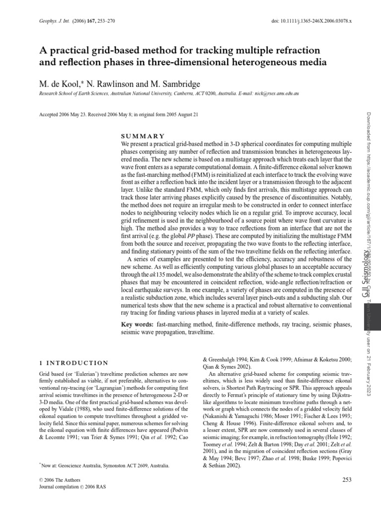 Dekool - 2006 - A Practical Grid-Based Method For Tracking Multiple ...