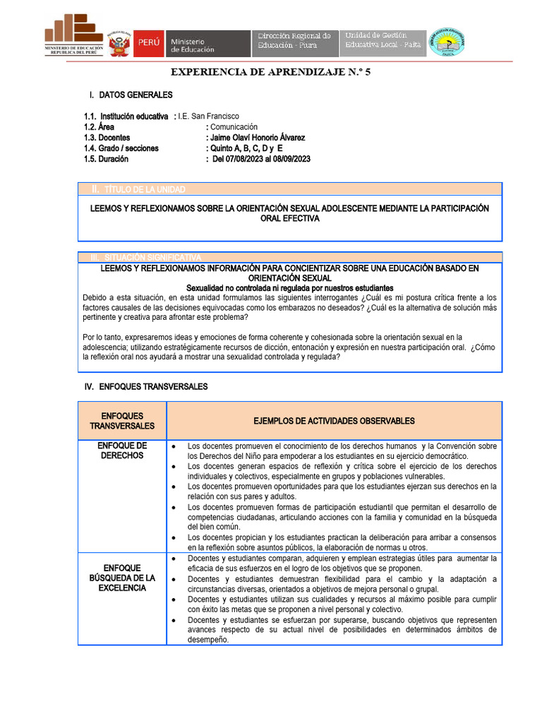 Eda 5 | PDF | Puntuación | Enseñando