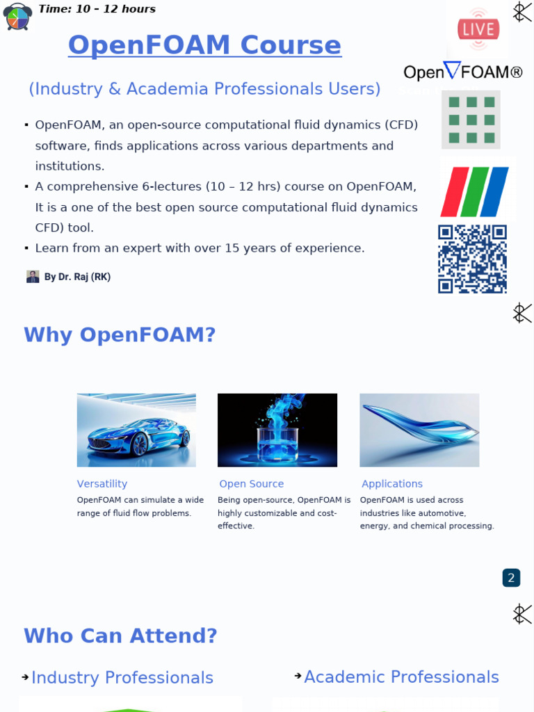 OpenFOAM - Course - For - Industry-Academia Professionals - Users | PDF ...