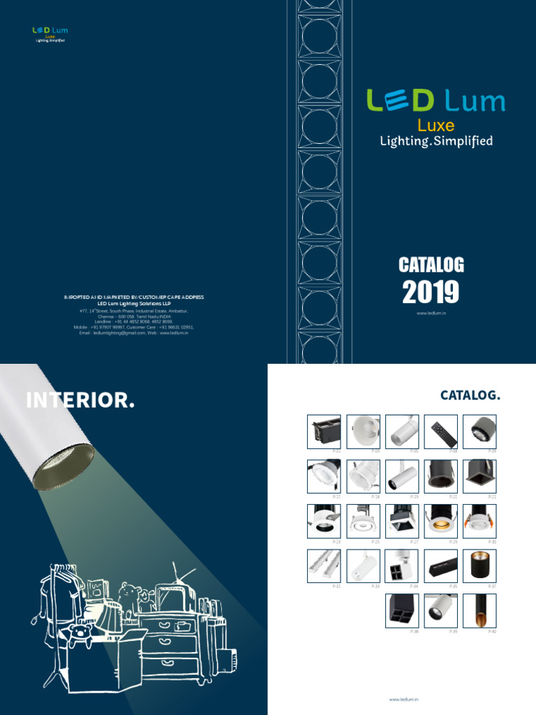 Ledlum Luxe Cataloge 2019 | PDF | Lighting | Optics