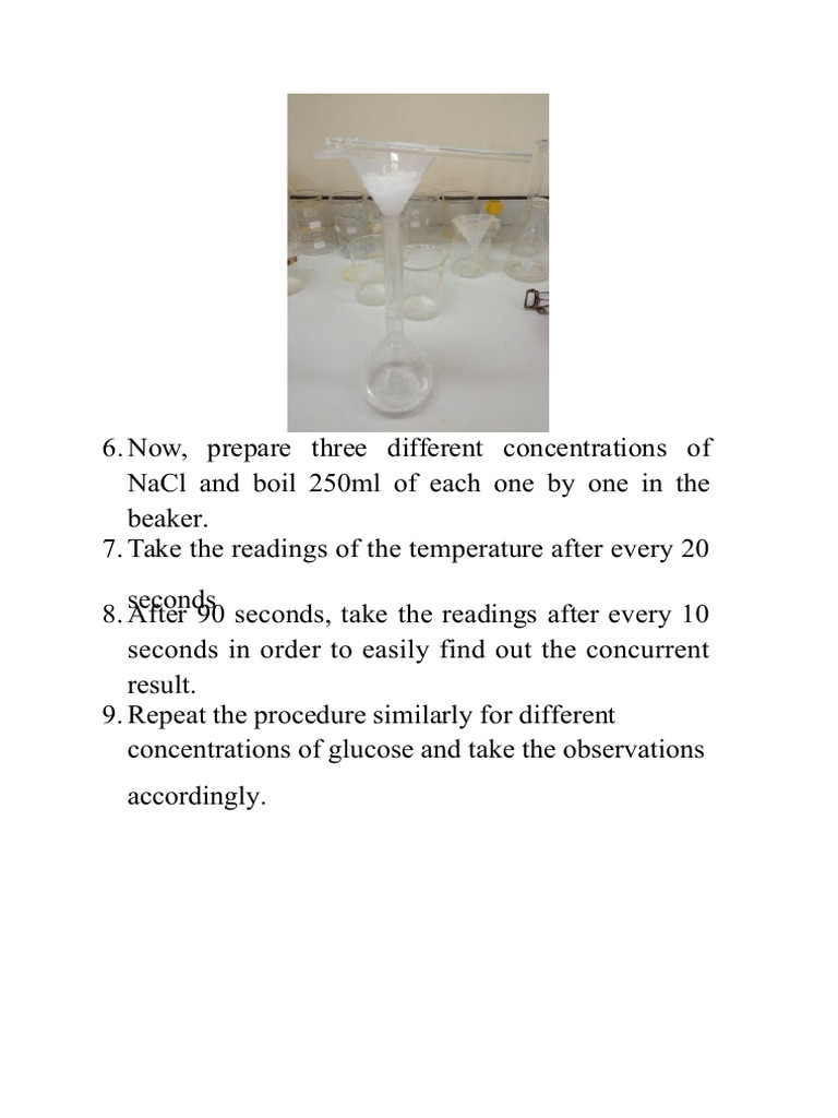 Elevation of Boiling Point Experiment | PDF | Chemistry | Physical Sciences