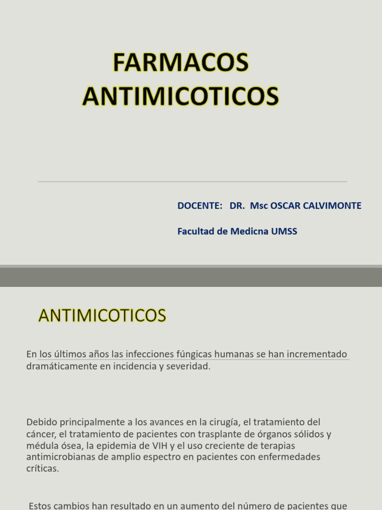 Fámacos Antimicóticos | PDF | Medicamentos con receta | Candidiasis