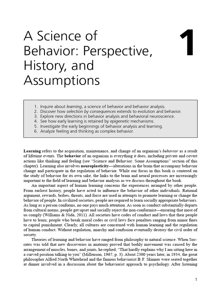 Chap. 1 | PDF | Epigenetics | Classical Conditioning