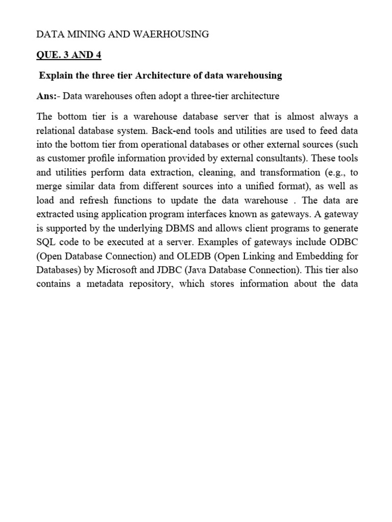 Chap 2 | PDF | Data Warehouse | Databases