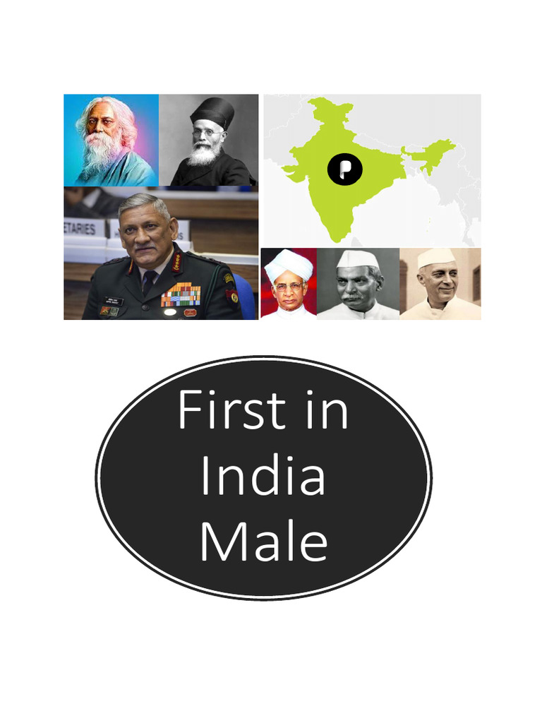 019) First in India (Male) | PDF | British India | Government Of India