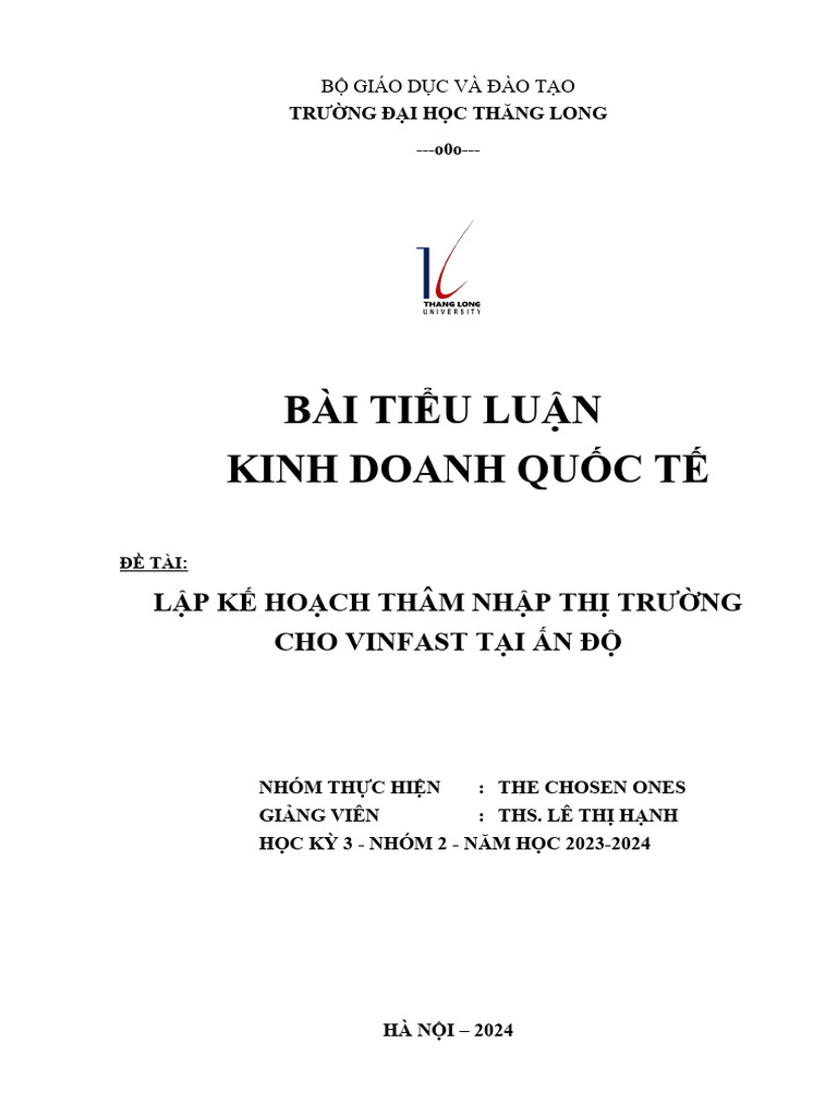 Tieu Luan KDQT | PDF