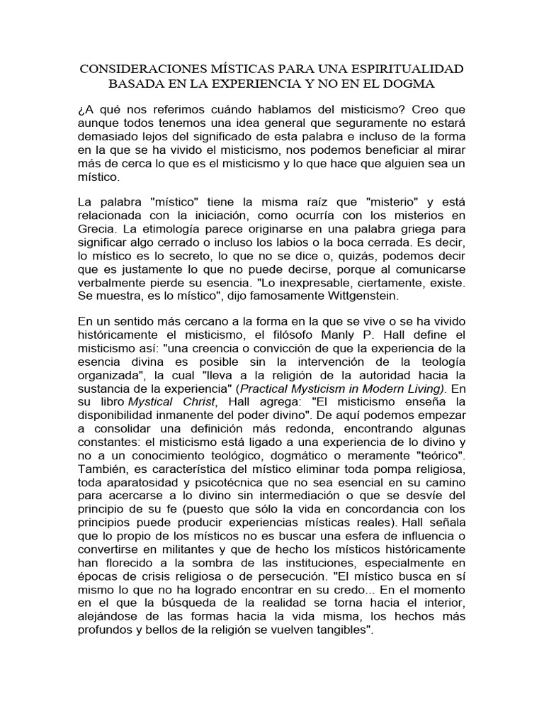 Que Es El Misticismo | PDF | Misticismo | Dios