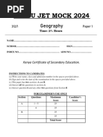 2024 Kcse Geography Paper 1 | PDF