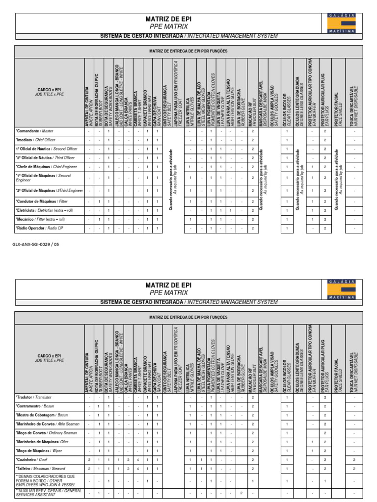Glx-Anx-sgi-0029 Matriz de Epi 05 P | PDF | Remessa