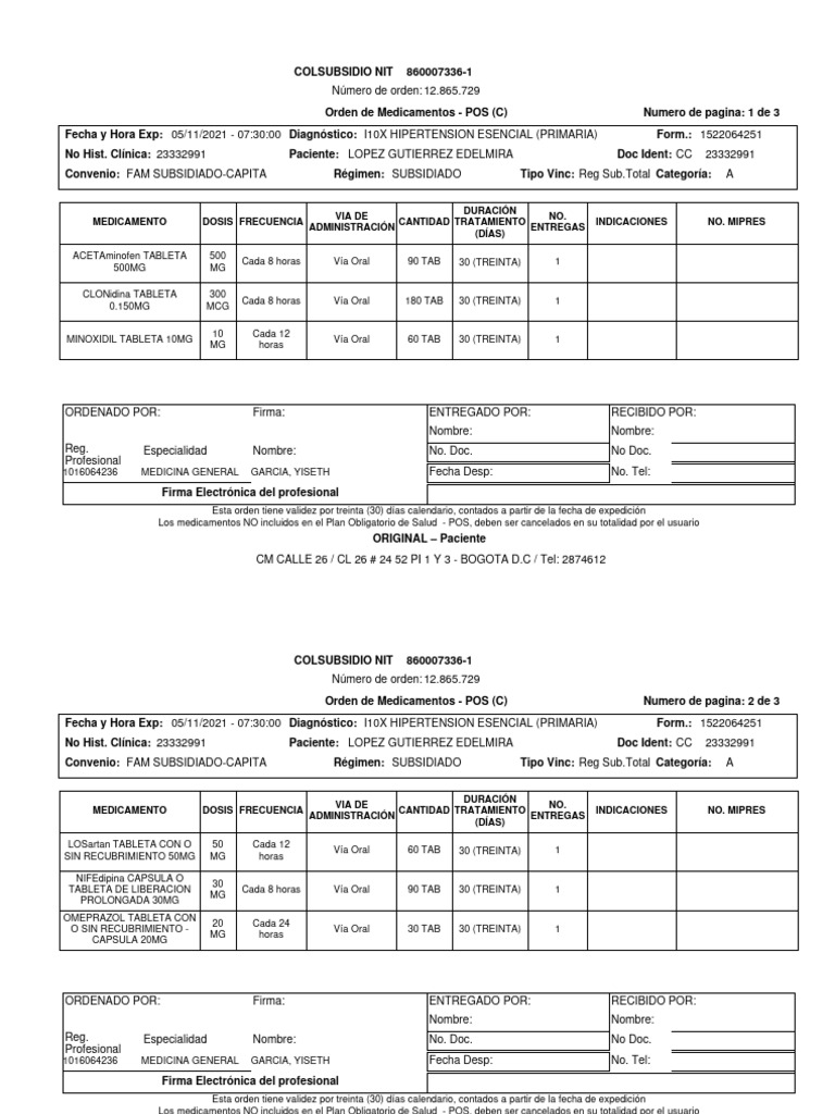 Edelmira Lopez | PDF | Medicamentos con receta | Especialidades Medicas