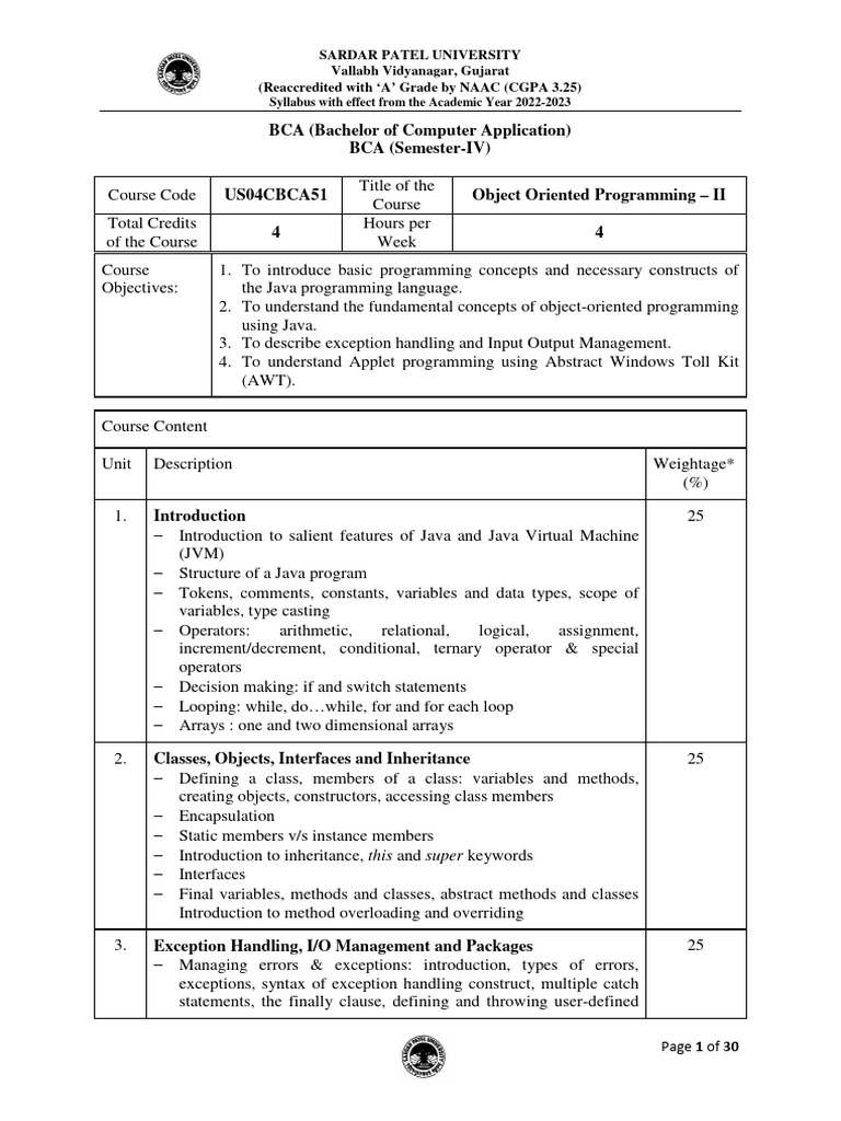 Detaild Syllabus For BCA Sem 4 | PDF | Assembly Language | Method (Computer Programming)