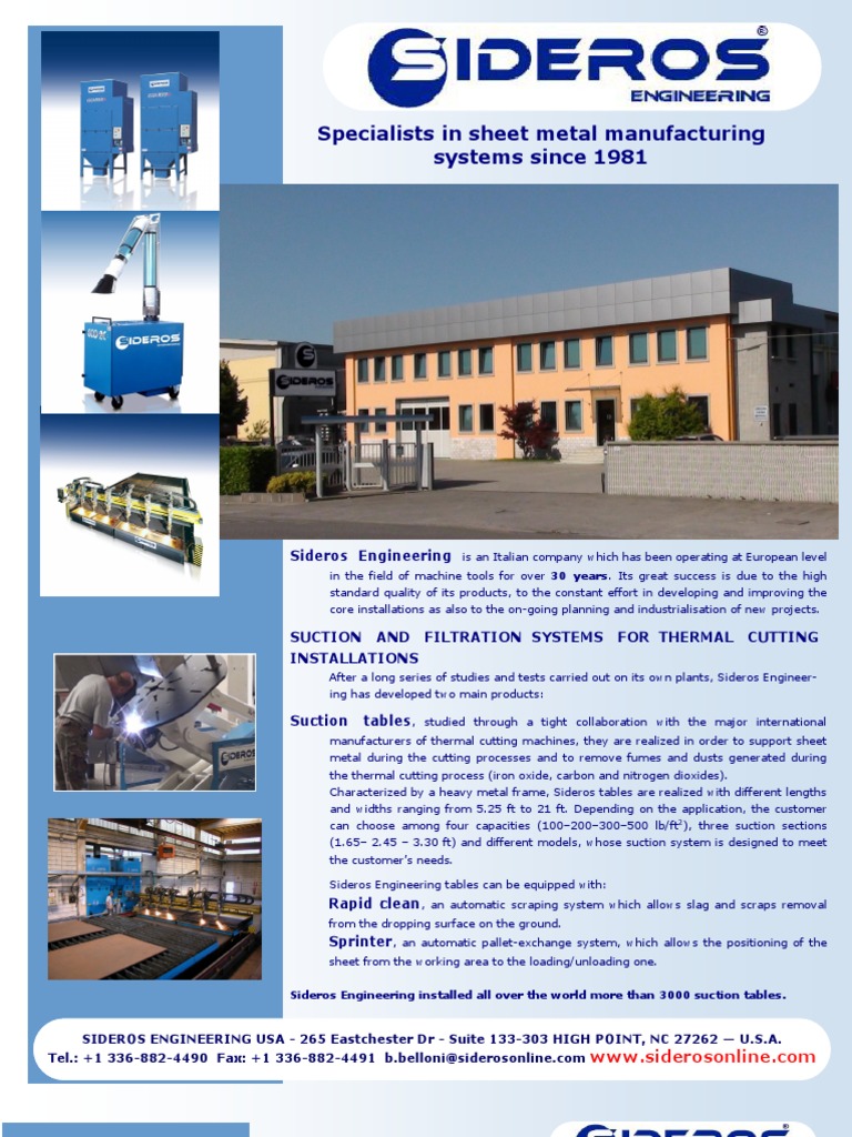 SIDEROS Engineering - Product Offerings | PDF | Sheet Metal | Welding