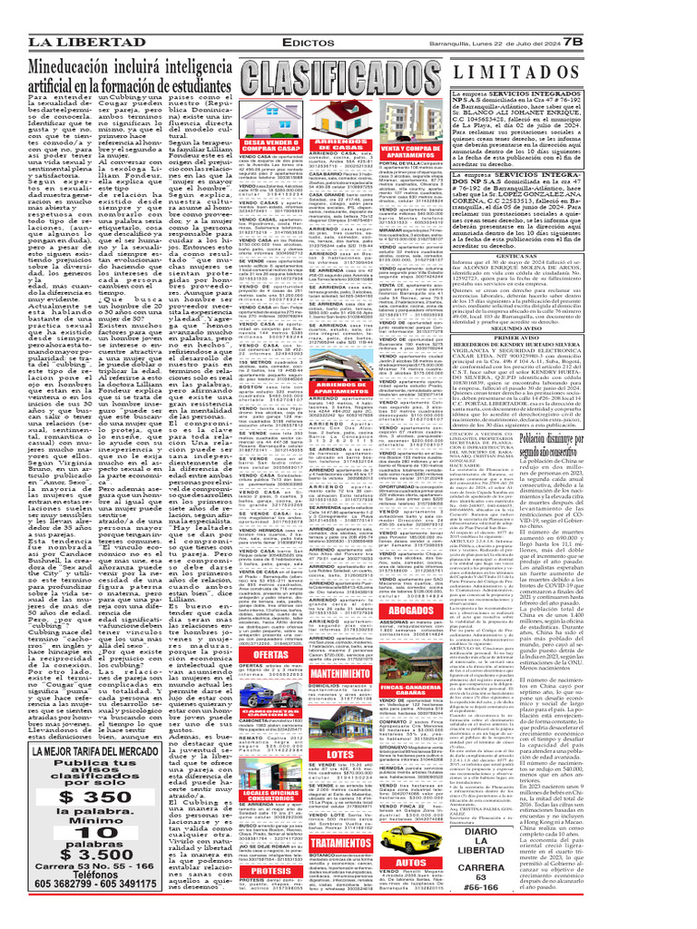 7B - Lunes 22 de Julio de 2024 | PDF