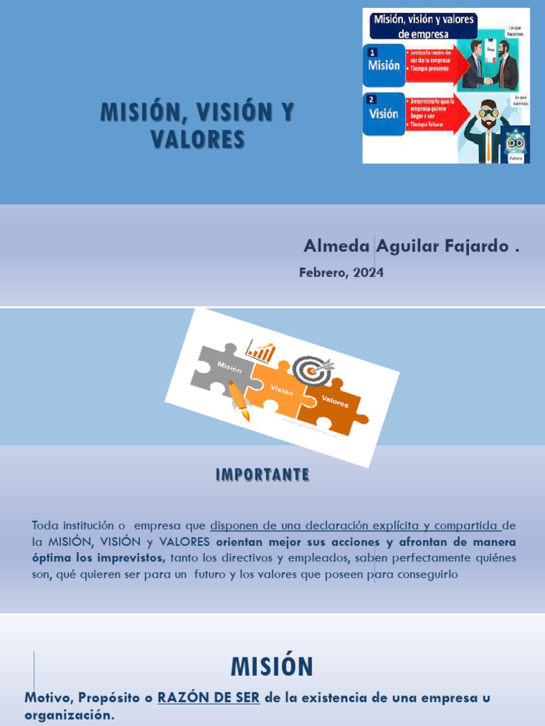 Misión, Visión y Valores | PDF | Business