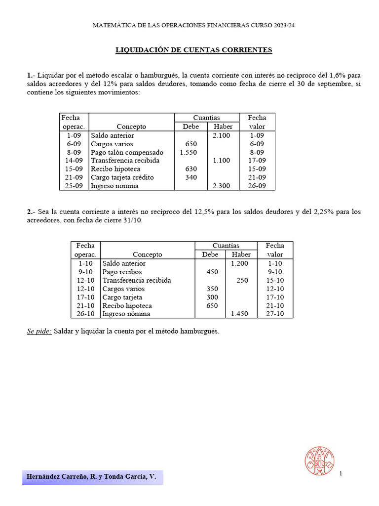 PROB TEMA 5 2023_24 | Descargar gratis PDF | Interés | Bancos
