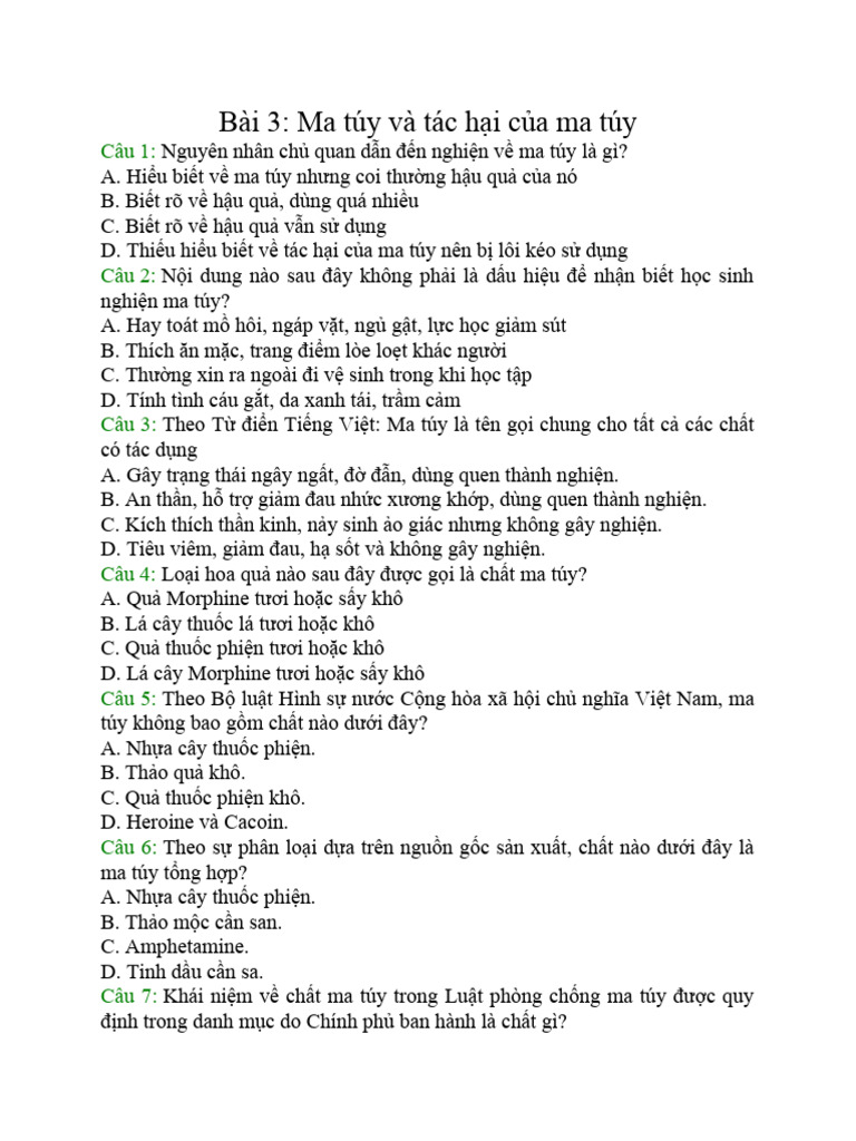 De Cuong On Tap KTTX2 | PDF