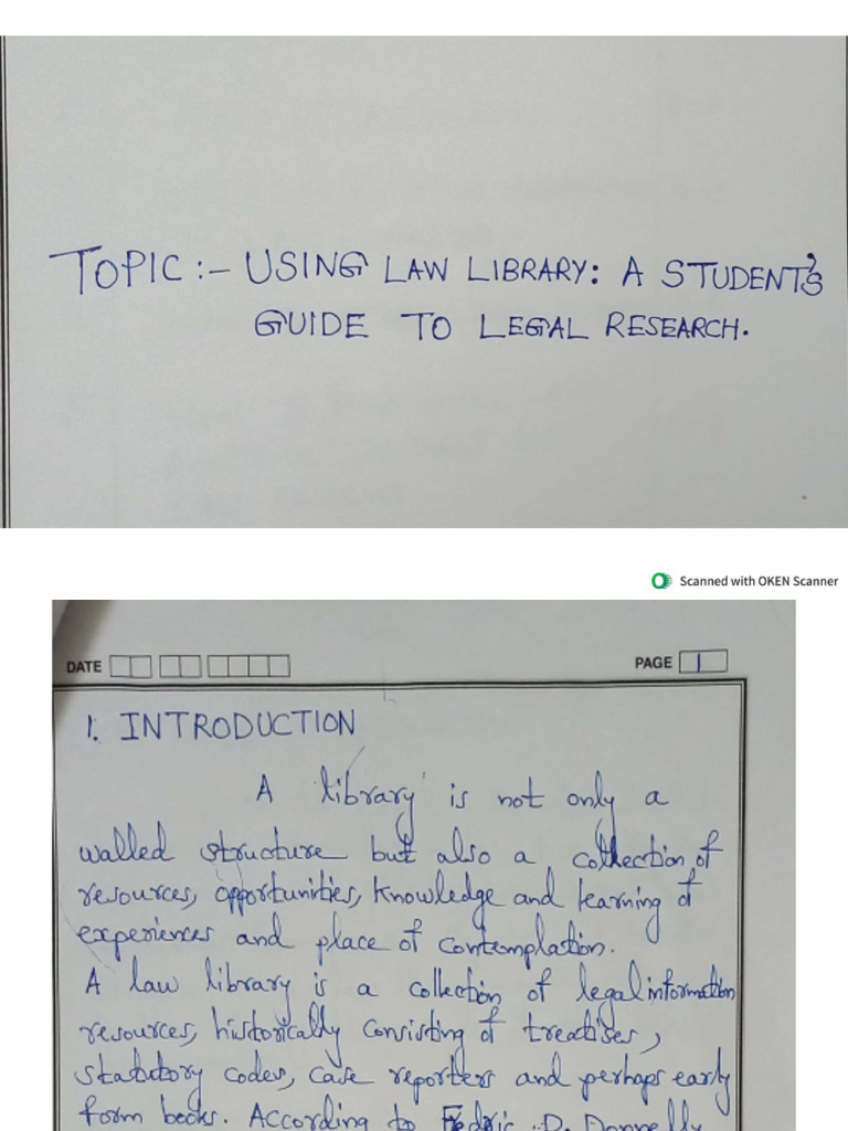 Using Law Library Sample Assignment | PDF