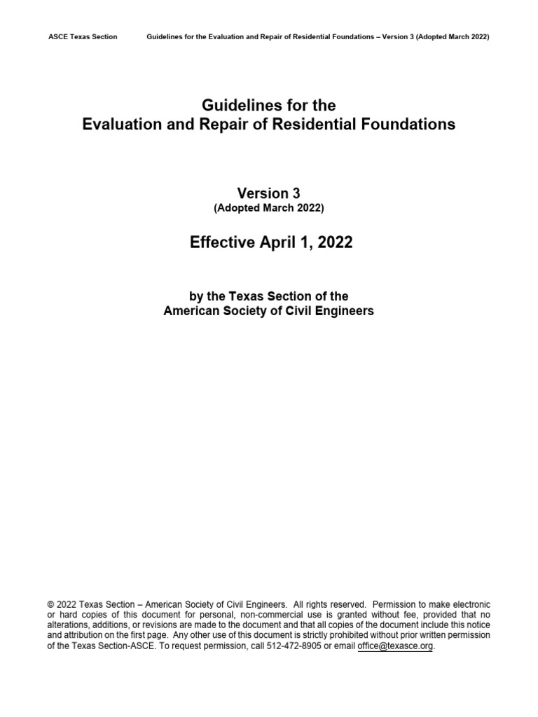 Guidelines For The Evaluation and Repair of Residential Foundations V3 ...