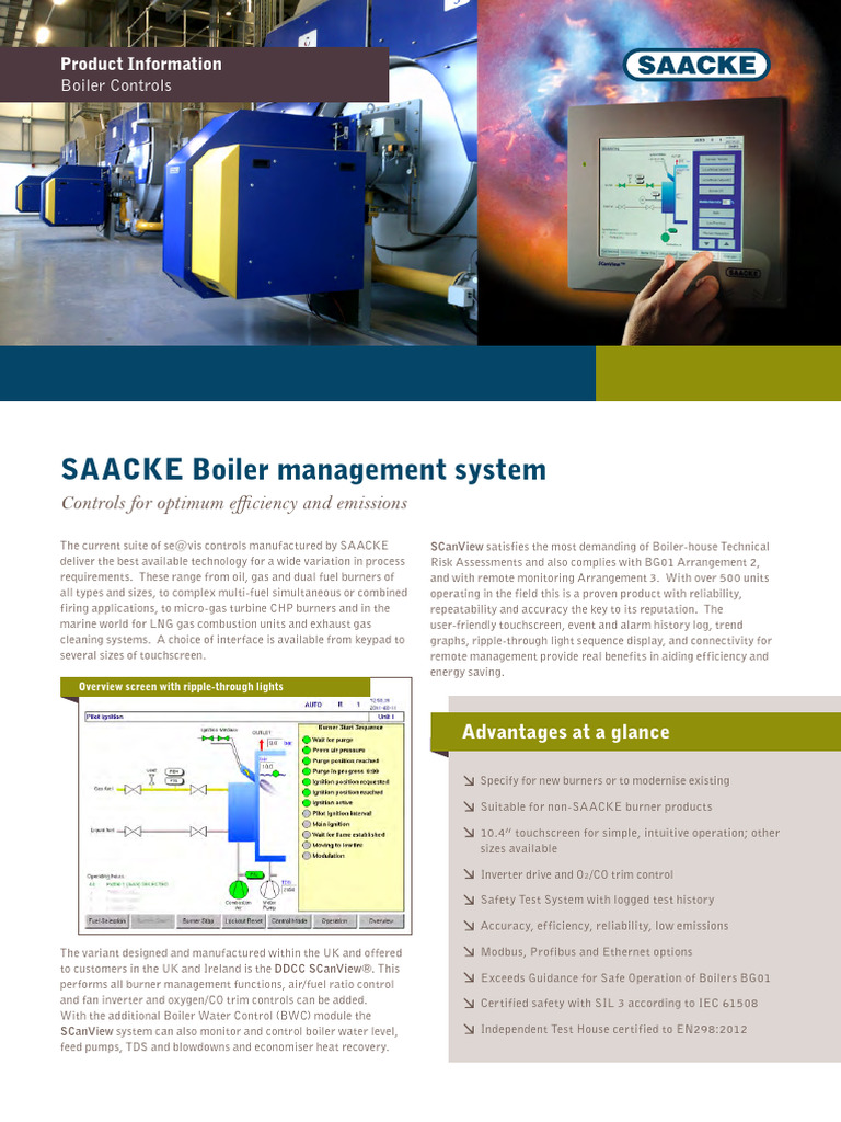 SAACKE UK Boiler Management System | PDF | Boiler | Touchscreen