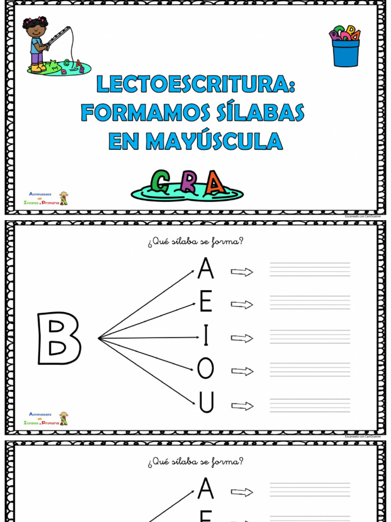 Lectoescritura Silabas Mayuscula | PDF