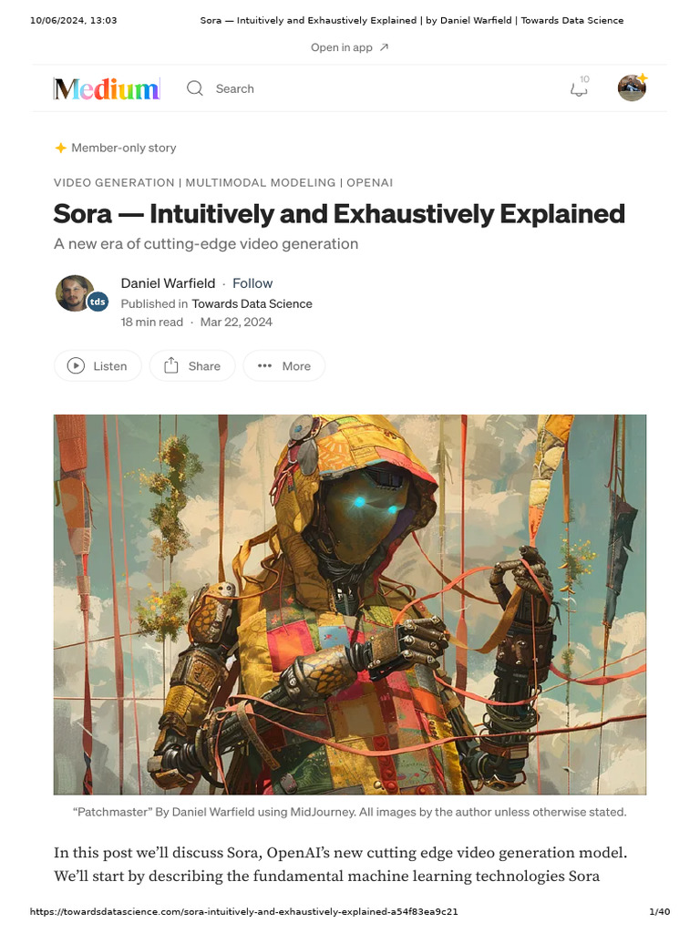 Sora - Intuitively and Exhaustively Explained - by Daniel Warfield ...