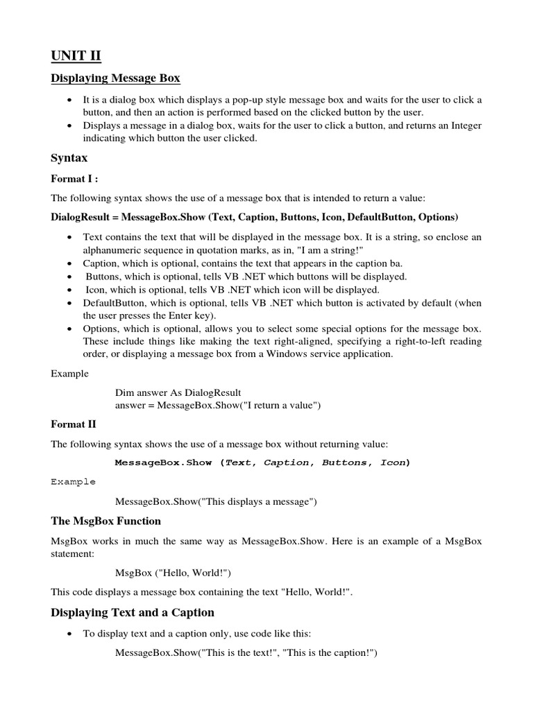 Unit Ii Pdf Computer Programming Computing