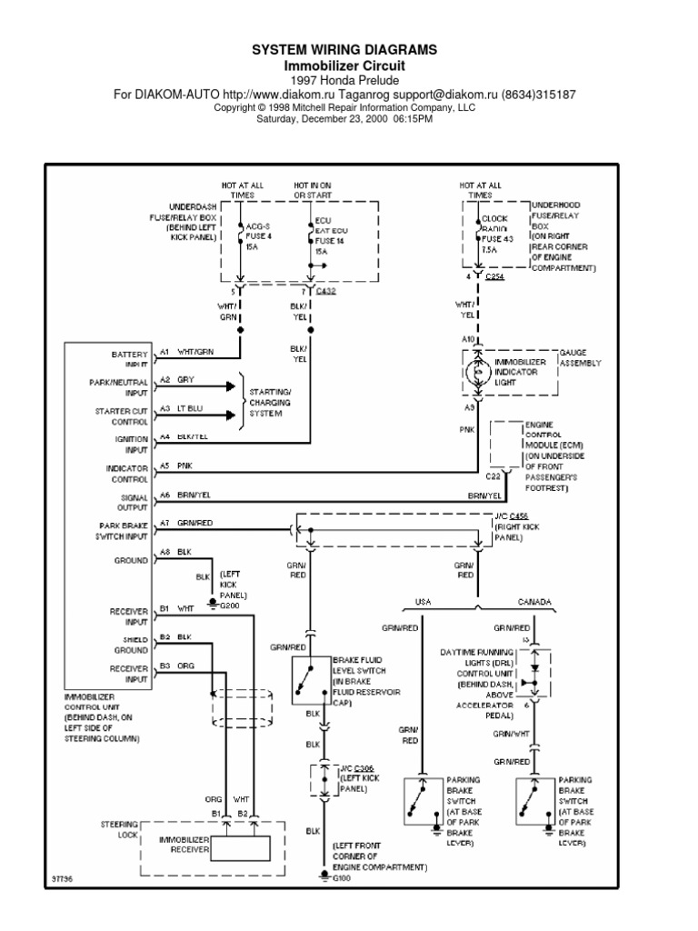 System Wiring Diagrams Immobilizer Circuit | PDF